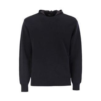 Herno Homme, Sweatshirts et sweats &agrave; capuche, Bleu, Taille: 3XL Knitted Sweat &agrave; capuche