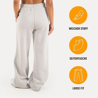 Smilodox Jogginghose Zadie Sweatpants Damen, Loose Fit, Wide Leg, f&uuml;r Gym & Freizeit aus Baumwolle, Slip-On, weich, elastisch, Komfort