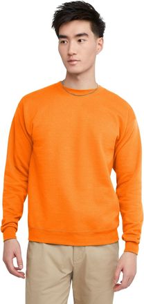 Hanes Herren EcoSmart Fleece Pullover Crewneck 2er Sweatshirt, Sicherheits-Orange, 1er-Pack, XXX-Large