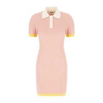 Fendi Allover FF Motiv Kurzes Kleid - - Dresses - Damen - Rosa - XS