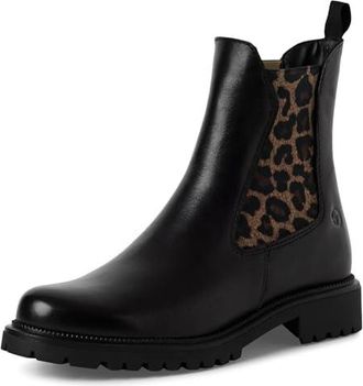 Tamaris Bottines Chelsea pour femme 1-25427-41 - Noir/léopard - Taille 36 EU, Noir/léopard, 36 EU
