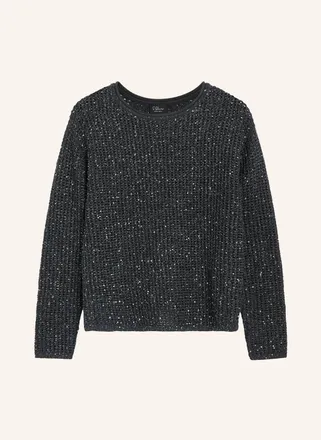 s.Oliver Black Label S.Oliver Black Label Pullover Mit Pailletten grau