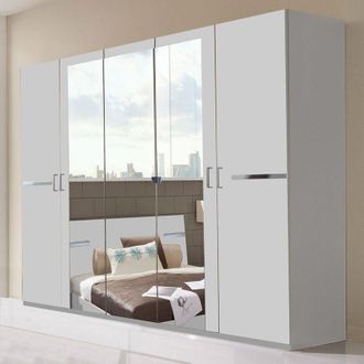 PEGANE Armoire de rangement coloris blanc - Dim : 225 x 210 x 58 cm Pegane