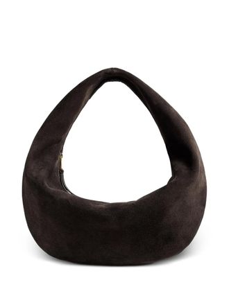Khaite sac port&eacute; &eacute;paule Olivia en daim - Marron