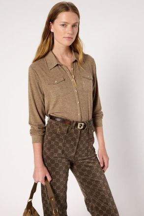 Gerard Darel Chemise en jersey - HONORINE - Camel