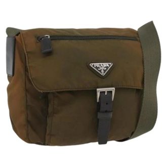 Prada Sac bandouli&egrave;re vintage en nylon doccasion - Femme - Pre-owned - Vert - Taille: ONE Size