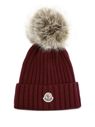 Moncler ribbed hat - Rot