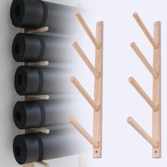 Generic yogamatte halterung wand Yoga-Regal/Regal Aus Holz, St&uuml;tzmattenst&auml;nder Aus Holz F&uuml;r Fitnessclub/Fitnessstudio, Yoga-Ausr&uuml;stung, Organizer- Aus, Robust