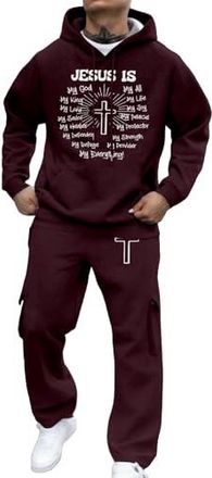 Generic Surv&ecirc;tements pour hommes imprim&eacute;s &agrave; manches longues sweat &agrave; capuche ensembles de jogging d&eacute;contract&eacute;s sport jogging hauts pantalons assortis v&ecirc;tements