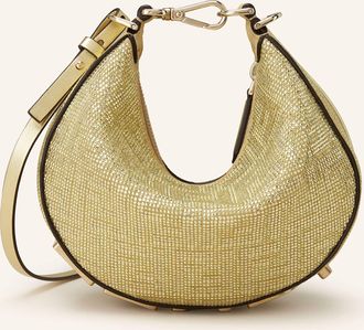 Fendi Handtasche Fendigraphy Mini Mit Schmucksteinen gold