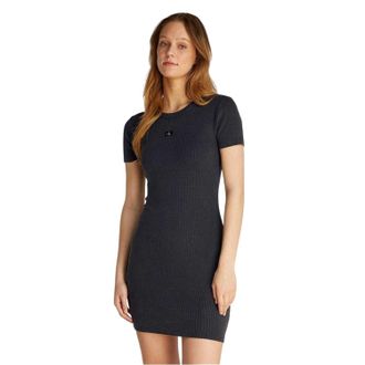 Calvin Klein Minikleid f&uuml;r Damen, Logo, eng geschnitten (gewaschenes Schwarz)