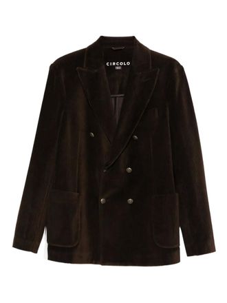 Circolo 1901 blazer côtelé à boutonnière croisée - Marron