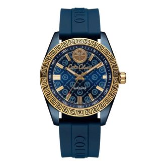 Carlo Colucci Edelstahl-Uhr mit Silikonarmband - - Accessories - Herren - Blau - ONE SIZE