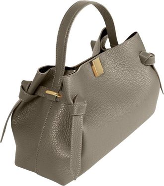 Yuzefi Womens Leather Handbag Gyoza Beige Handbags Hand Bags