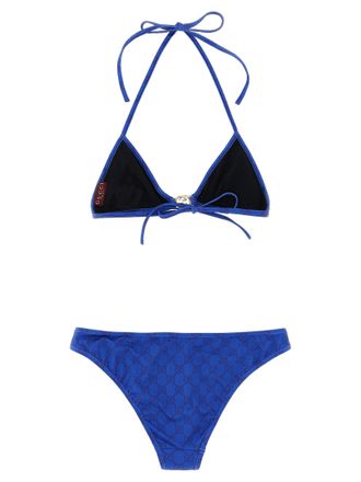 Gucci Womens Blue Fabric Bikini Clothing