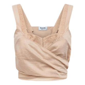 Blugirl Femme, Tops, Beige, Taille: 38 FR Hauts sans manches