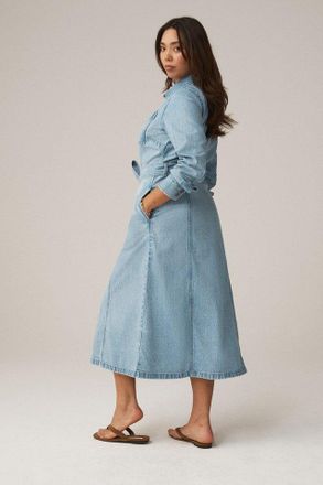 Next Midikleid Midi-Hemdkleid aus Denim f&uuml;r die vollere Brust (1-tlg)