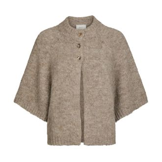 Neo Noir Benuta Fluffy Strickjacke - - Knitwear - Damen - Beige - S