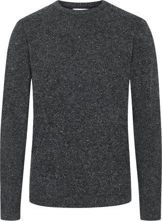 Tom Rusborg Melierter Rundhalspullover aus einem Woll-Mix in