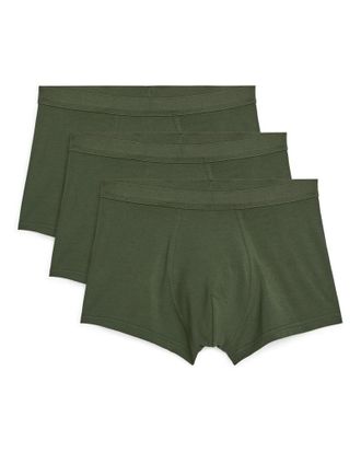 Arket Boxer Aus Jersey 3er-Set -Gr&uuml;n