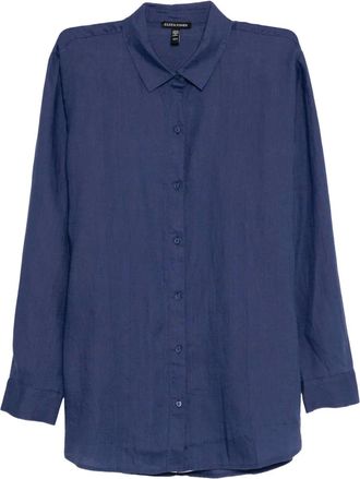 Eileen Fisher Hemd aus Leinen - Blau