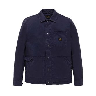 RefrigiWear Homme, Vestes, Bleu, Taille: 2XL Veste Chemise Coton Bleu D&eacute;sert