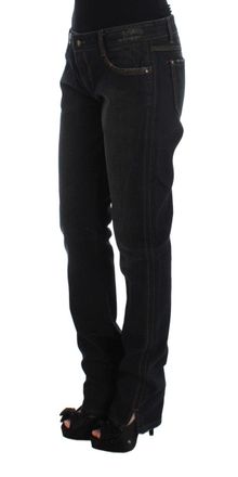 Ermanno Scervino Womens Blue Wash Cotton Boyfriend Jeans Clothing