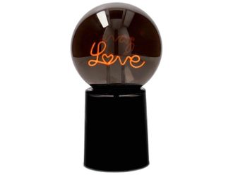 Giftcompany Glowmance LED-Leuchtkugel Neonlicht Love schwarz 21cm