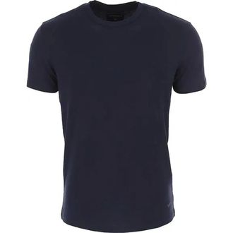 Emporio Armani Homme, Tops, Bleu, Taille: XL T-shirt Col Rond en Viscose