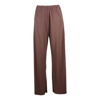 Herno Tuta Plissettata Wide Hosen - - Trousers - Damen - Braun - L