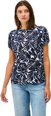 Cecil Damen Print-Shirt mit Knopfdetail