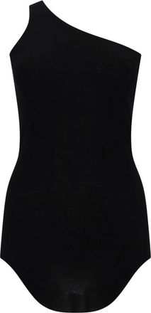 Rick Owens Femme, Tops, Noir, Taille: 38 FR One-Shoulder Tank