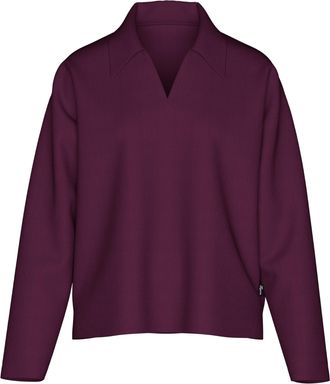 Trigema Sweatshirt mit Kragen und V-Ausschnitt