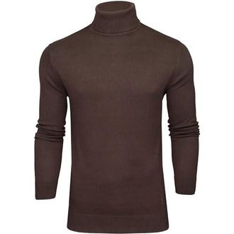 Brave Soul Pull &agrave; col roul&eacute; pour homme, Choclate amer, XXL