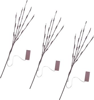 Cabilock 3 St&uuml;ck Teiliges LED Zweiglicht Dekorative Batterielose Leuchtzweige in Warmwei&szlig; Energiesparend f&uuml;r Innenbereich Schlafzimmer und Festliche Dekoration