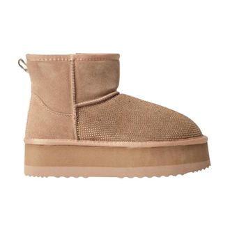 Ga&euml;lle Paris Pelz Eskimo Stiefel mit Strass - - Shoes - Damen - Braun - 39 EU