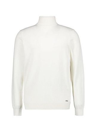 Ragman Herren Pullover wei&szlig; unifarben