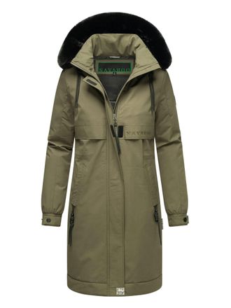Navahoo Kaltwetterretter Damen Winter Parka mit Kunstfellkragen