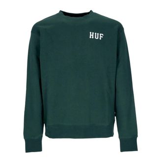 HUF Waldgr&uuml;ner Rundhalspullover - - Sweatshirts & Hoodies - Herren - Gr&uuml;n - XL