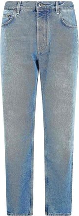 Off-white Jean Droit - D&eacute;lav&eacute;