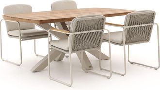 Bellagio la vita attrattiva Bellagio Sordio/Induno deens Ovaal 180cm dining tuinset 5-delig