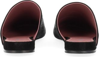 Premiata Leather With Rhinestones Slipper - Black