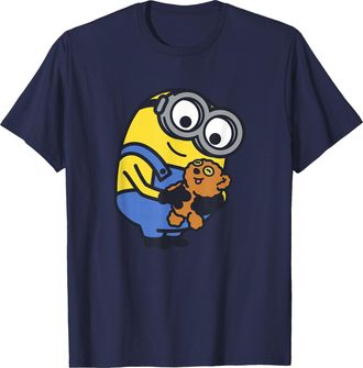 MINIONS Despicable Me Minions Favorite Teddy Bear Portrait T-Shirt, Unisex Erwachsene, Minions Fans, Kurzarm, T-Shirt, Wei&szlig;, S