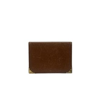 Saint Laurent Pre-owned Leder-Geldb&ouml;rse - - Pre-owned - Damen - Braun - ONE SIZE