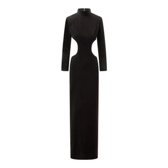 M&ocirc;not R&uuml;ckenfreies LS Kleid - - Dresses - Damen - Schwarzk - XS