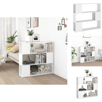 vidaXL Vidaxl - B&uuml;cherregal Raumteiler Wei&szlig; 100x24x94 cm - B&uuml;cherregal - Raumteiler - Wei&szlig;es Regal - Holzkasten - Regal Aus Holzwerkstoff