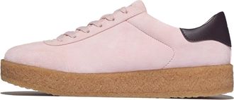 FitFlop Damen Rally T-Toe Suede Crepe Sneakers Sneaker, Clay Pink Plumberry, 38 EU