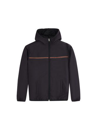 Gucci Lightly Padded Nylon Hooded Jacket - Navy