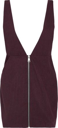 8 by YOOX FRONT-ZIP PINAFORE MINI DRESS