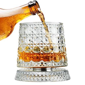 Generico Weingl&auml;ser - Trinkbecher mit 360 Grad drehbarem Boden, Rotweinglas, Geschenk f&uuml;r Vater Mann Ehemann zu Weihnachten, Geburtstag, Party, Toast und